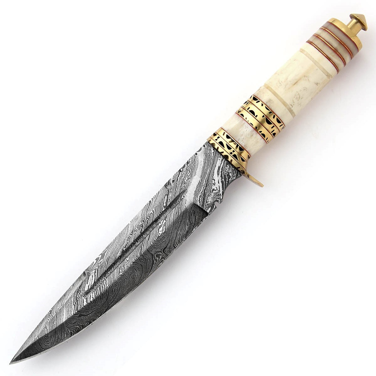 Bone Edge Damascus Bowie Knife – Medieval Replicas